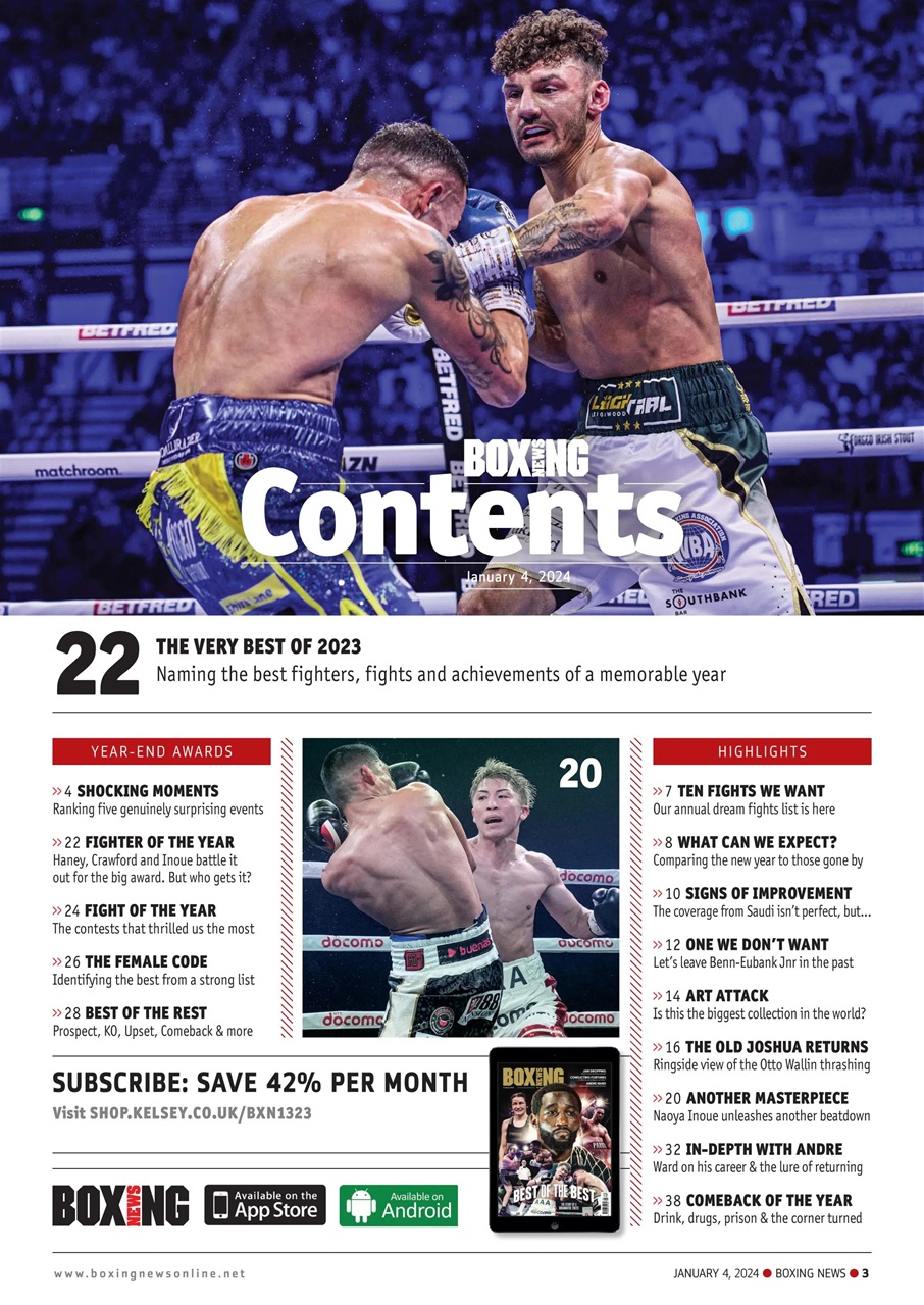 Boxing News Magazine - 4-Jan 2024 Back Issue
