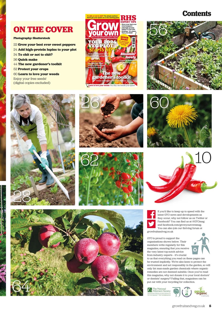 Grow Your Own Magazine - Jan-24 Subscriptions | Pocketmags