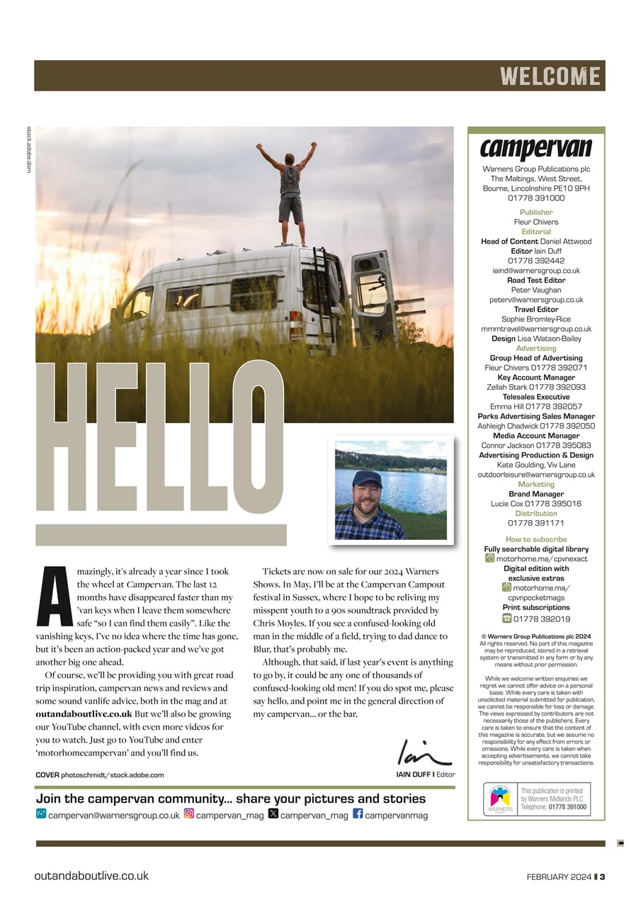 Campervan Magazine - February 2024 Subscriptions | Pocketmags