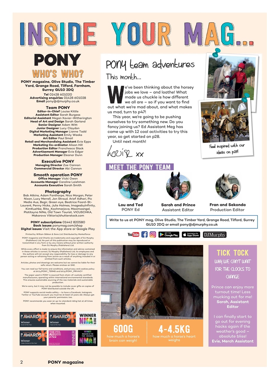 Pony Magazine - PONY Magazine – March 2024 Subscriptions | Pocketmags