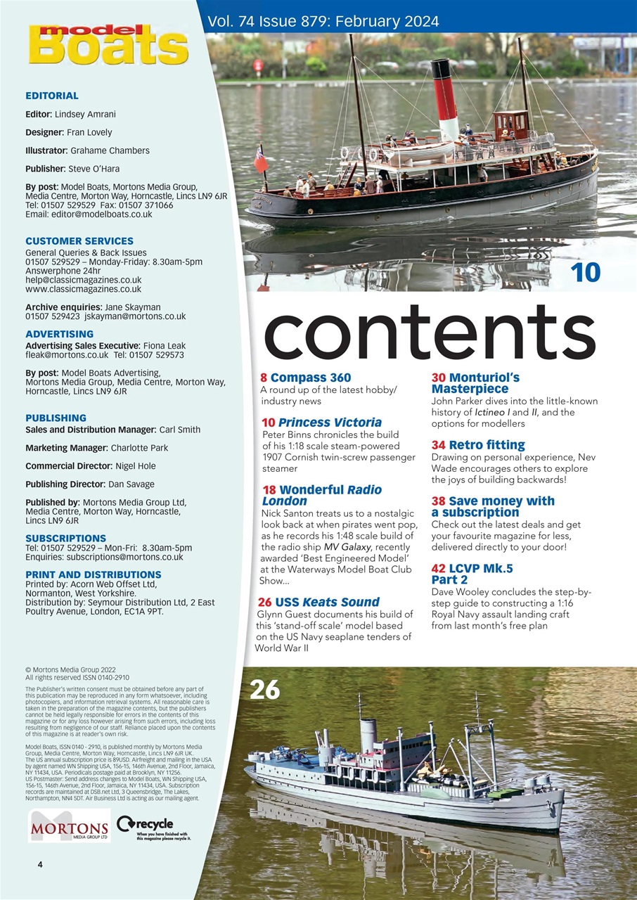Model Boats Magazine - February 2024 Subscriptions | Pocketmags