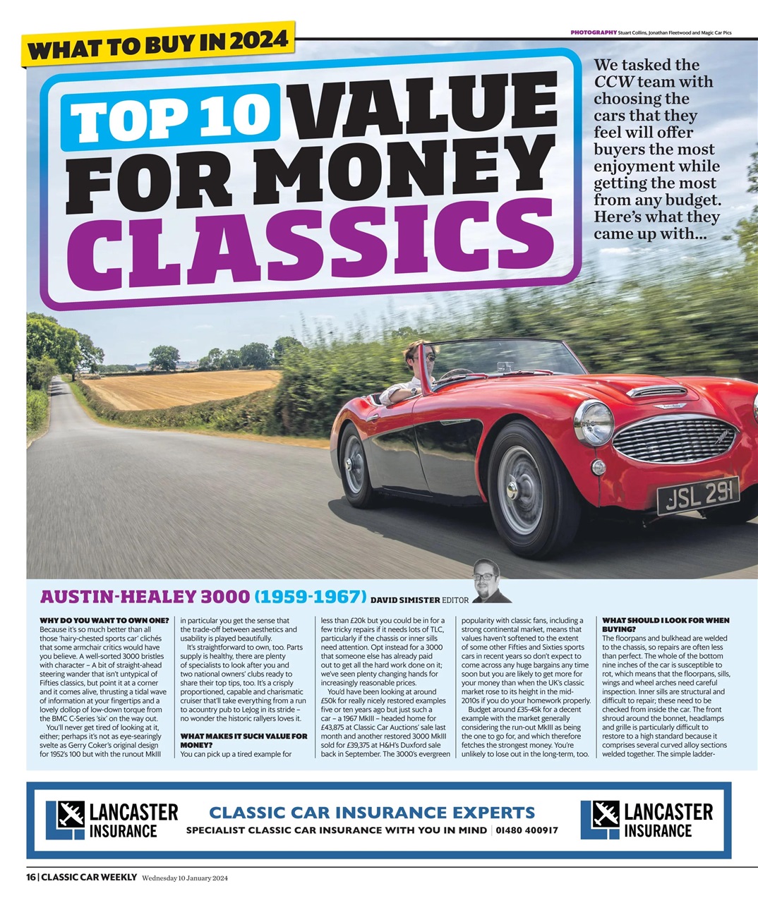 Classic Car Weekly Magazine - 10-Jan-2024 Back Issue