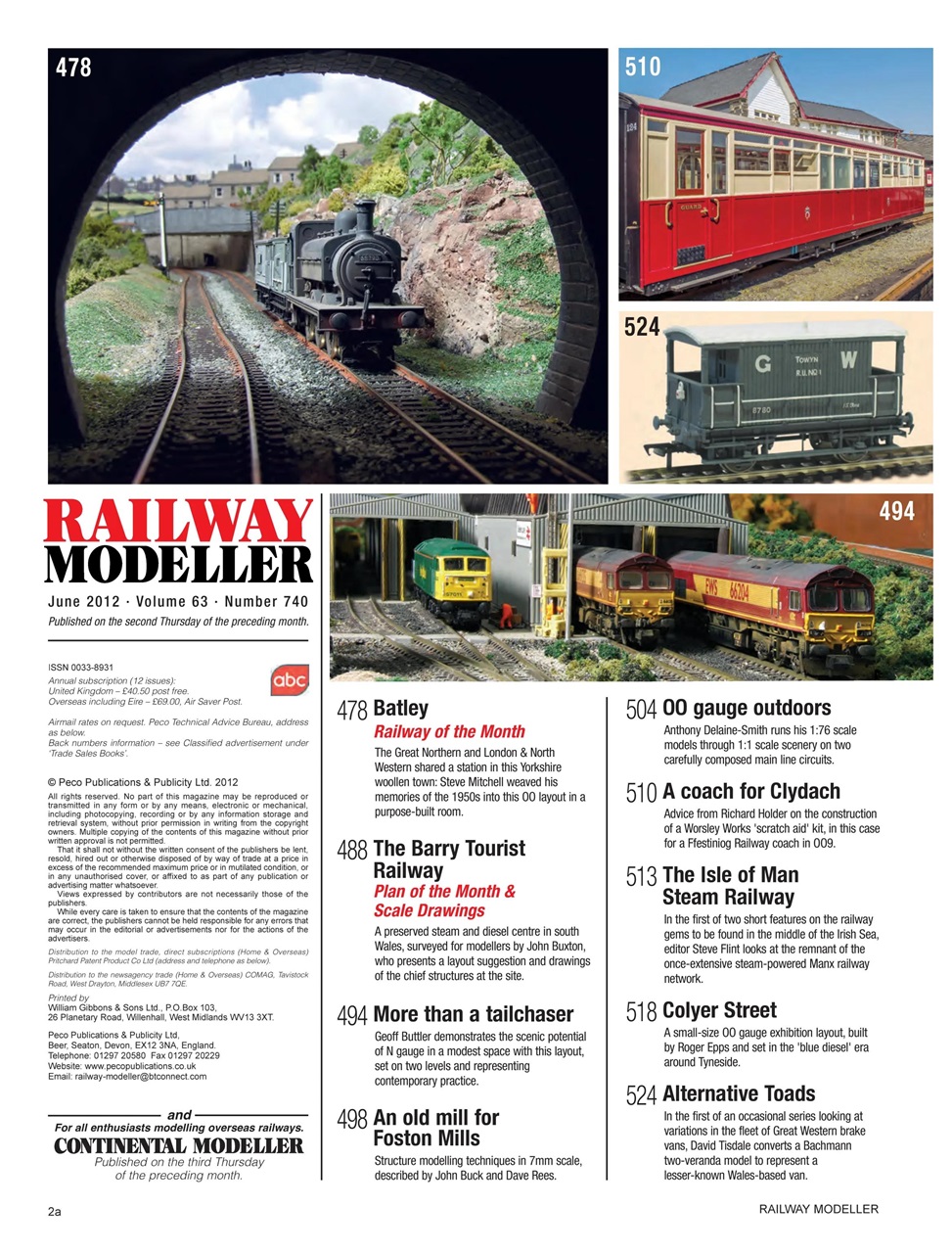 Railway Modeller Magazine - June 2012 Back Issue
