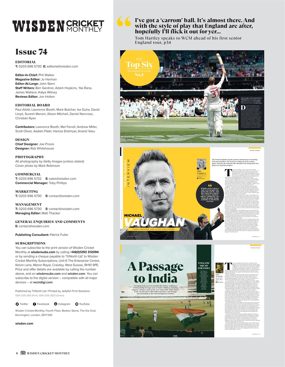 Wisden Cricket Monthly Magazine - Issue 74 Subscriptions | Pocketmags