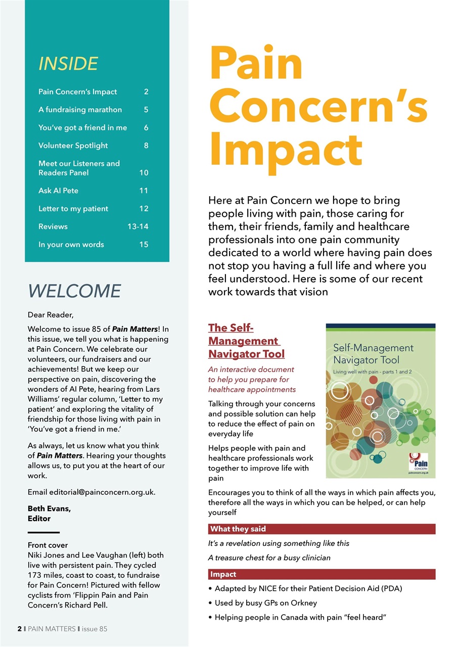 Pain Matters Magazine Subscriptions and 85 Issue | Pocketmags