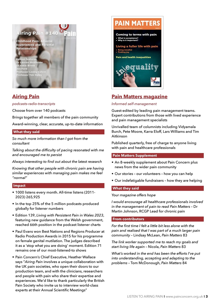 Pain Matters Magazine Subscriptions and 85 Issue | Pocketmags