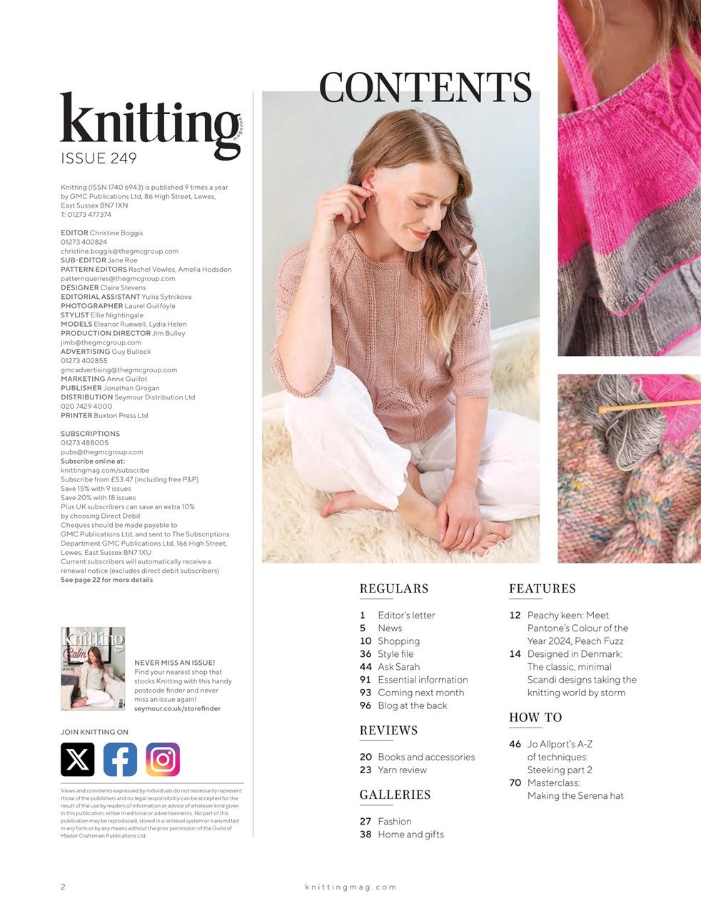 Knitting Magazine - Issue 249 Subscriptions | Pocketmags