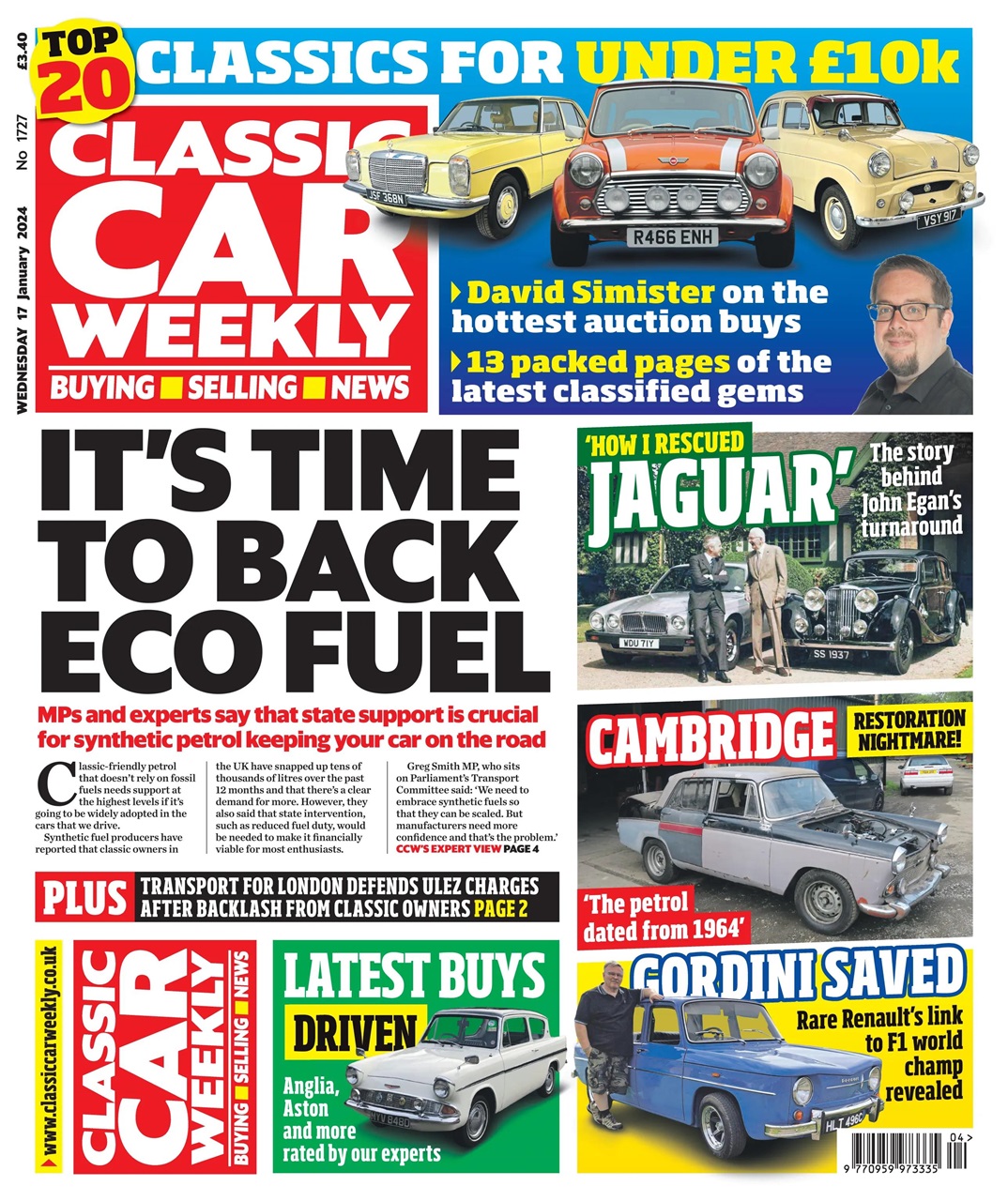 Classic Car Weekly Magazine - 17-Jan-2024 Retour à l'édition précédente