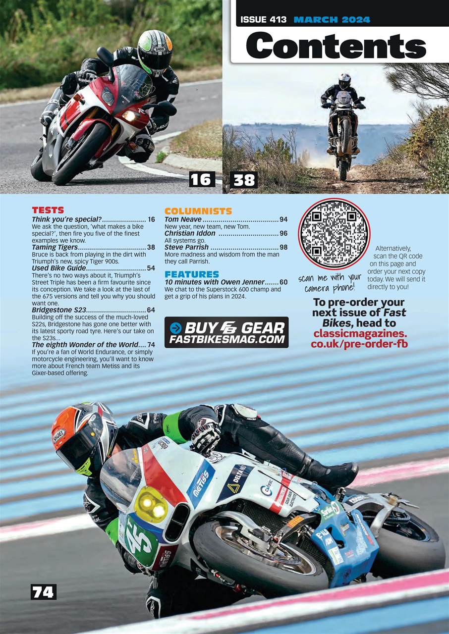 Fast Bikes Magazine - March 2024 Back Issue