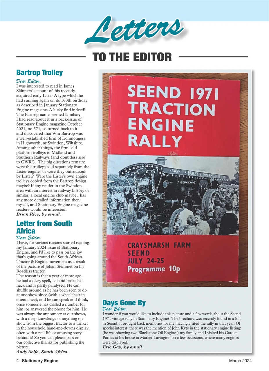 Stationary Engine Magazine - Mar-24 Back Issue