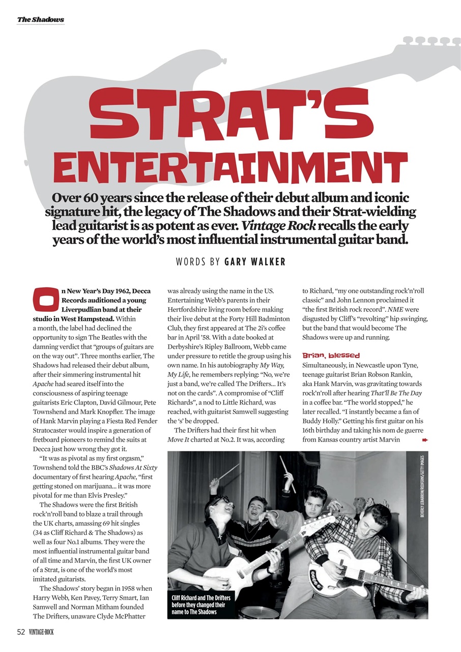 Vintage Rock Presents Magazine - The Brits of Rock'n'Roll Back Issue