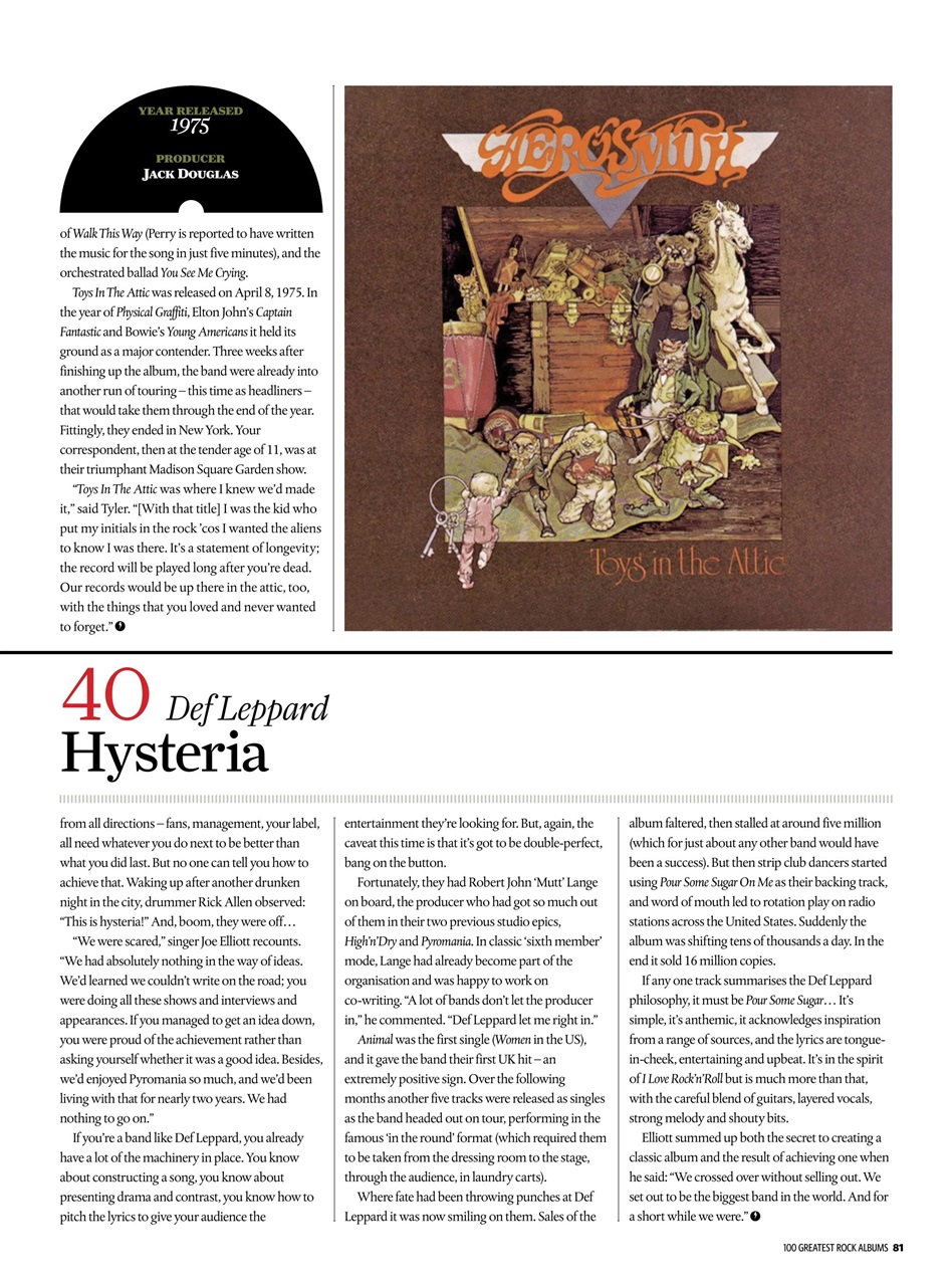 Music Magazine - 100 Greatest Classic Rock Albums Eighth Edition Back Issue