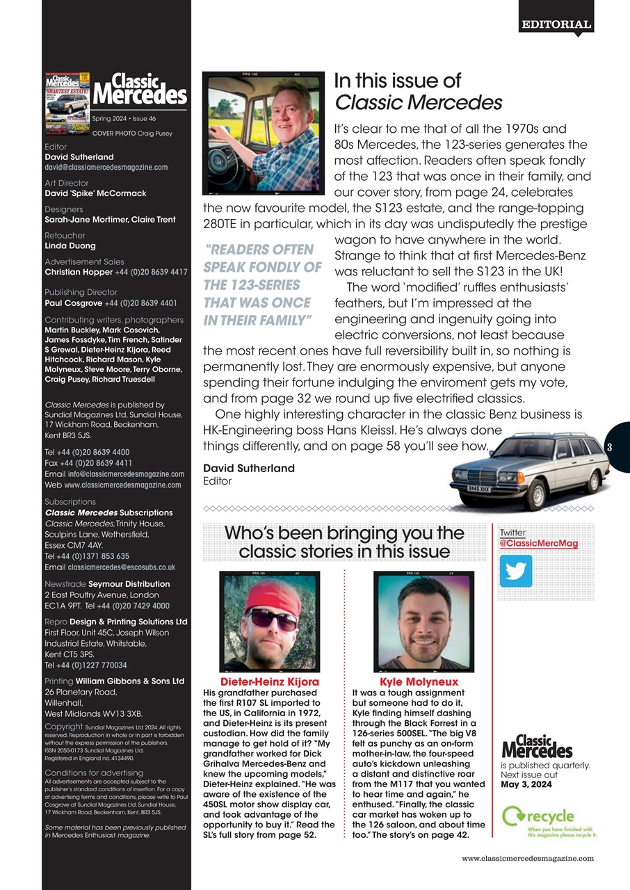 Classic Mercedes Magazine Subscriptions and Issue 46 Issue | Pocketmags