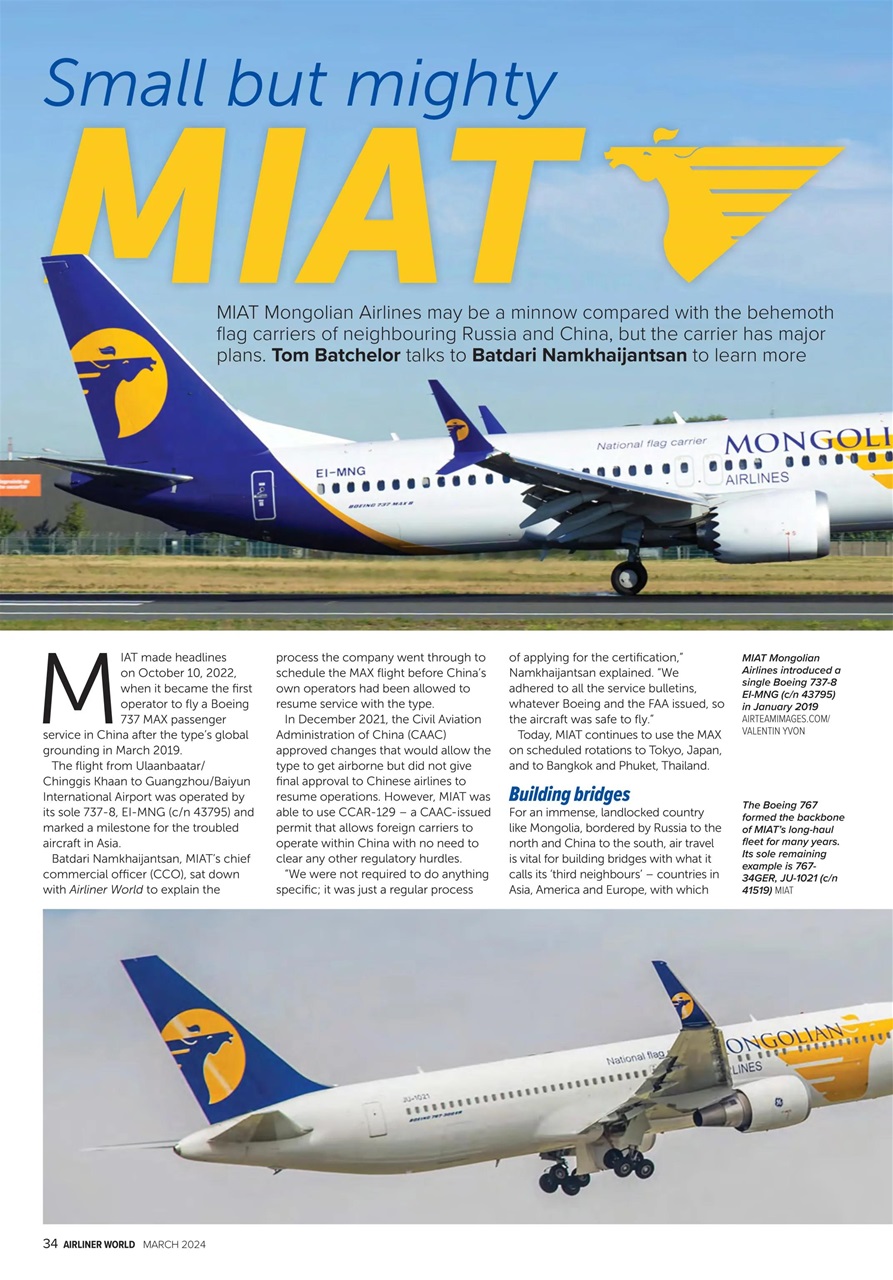 Airliner World Magazine - March 2024 Back Issue