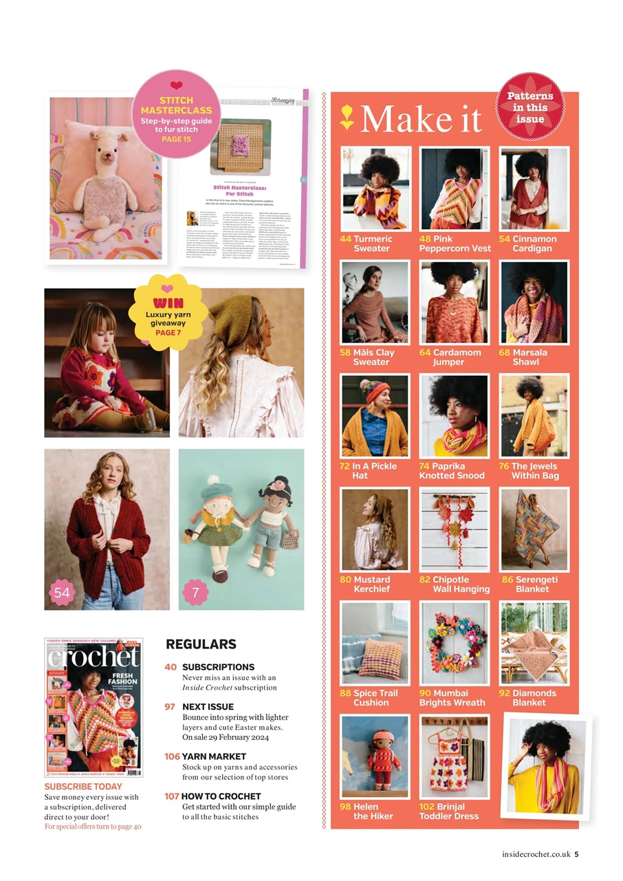 Inside Crochet Magazine Subscriptions and Issue 165 Issue | Pocketmags