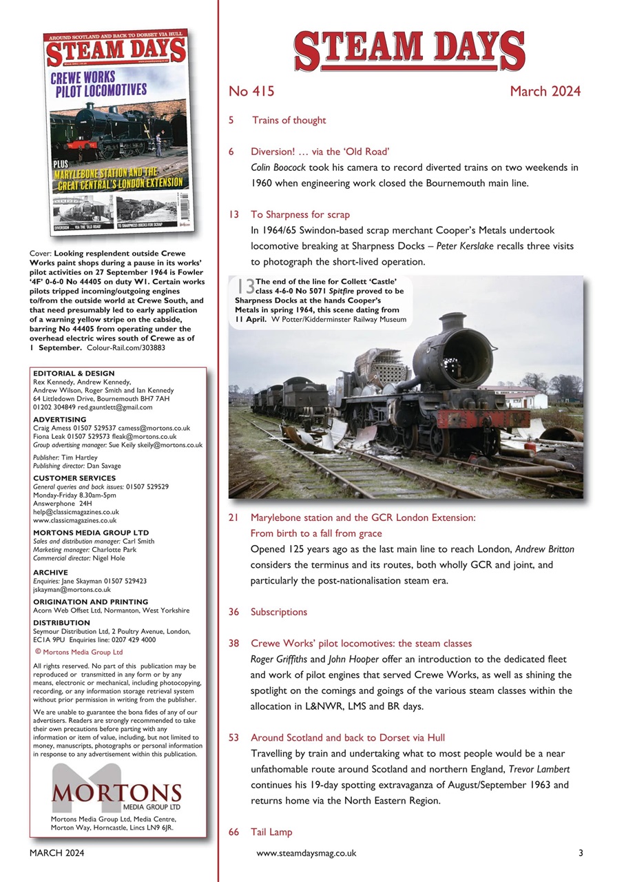 Steam Days Magazine Subscriptions and March 2024 Issue | Pocketmags