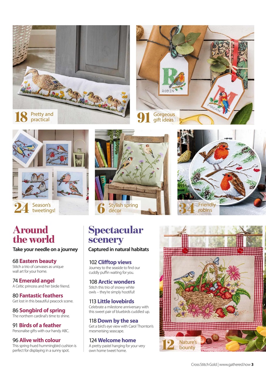 The World of Cross Stitching Magazine - Cross Stitch Gold Birds ...