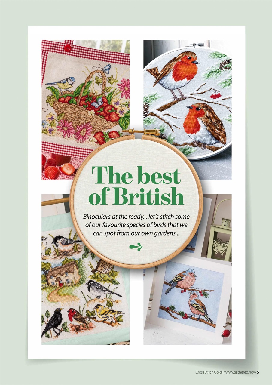 The World of Cross Stitching Magazine - Cross Stitch Gold Birds ...
