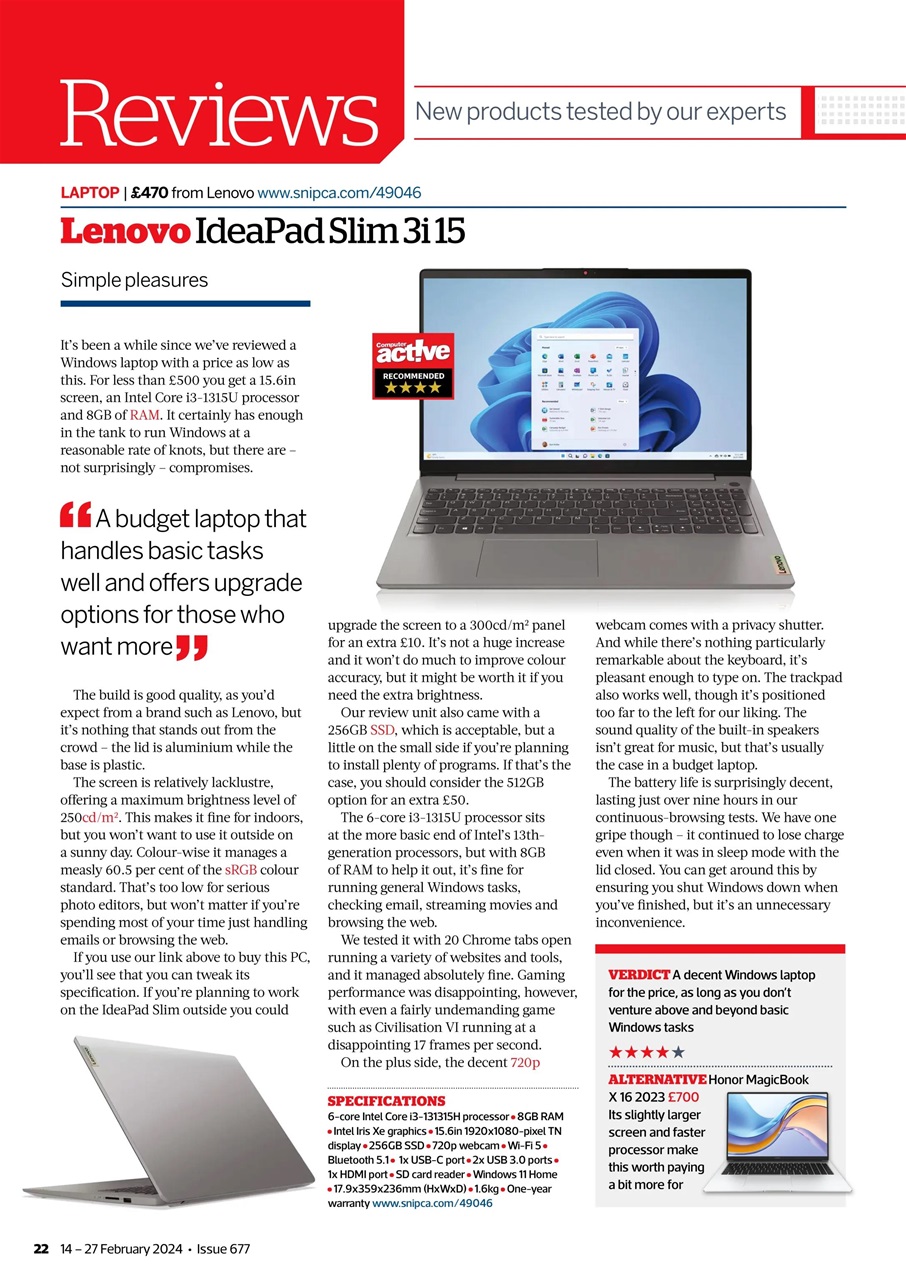 Computer Active Magazine - 677 Back Issue