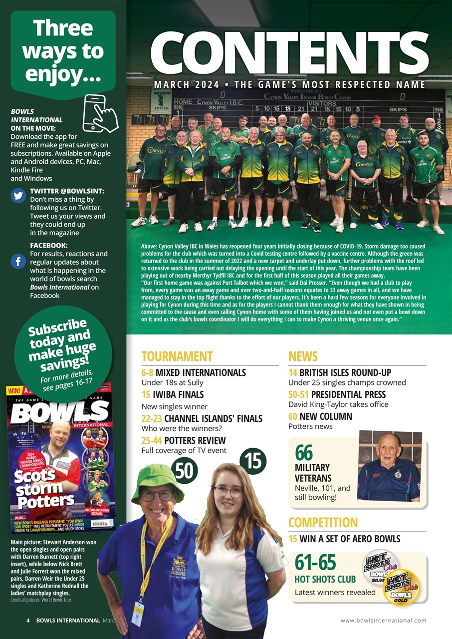 Bowls International Magazine Subscriptions and March 2024 Issue ...