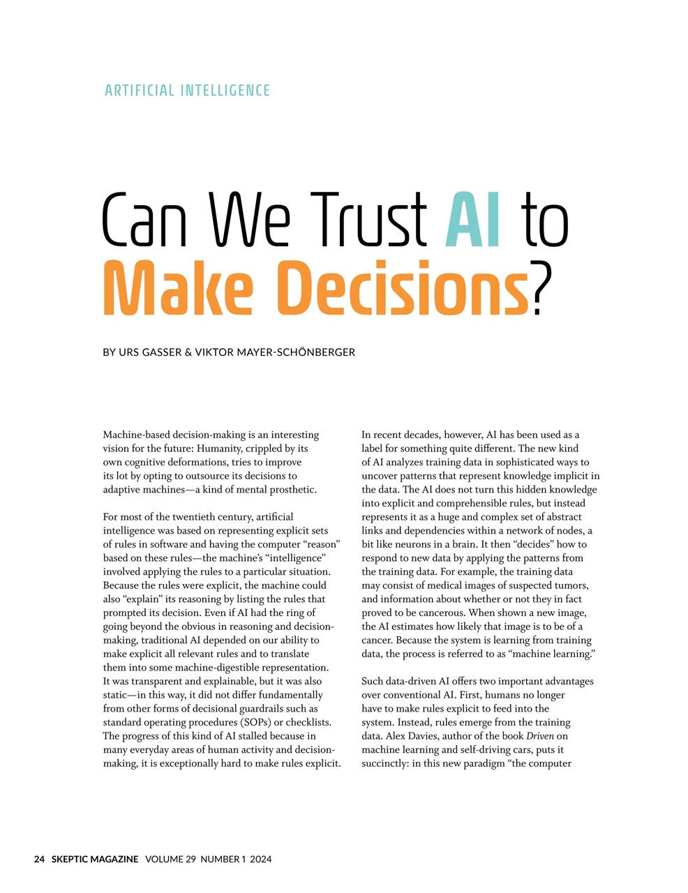 Skeptic Magazine Subscriptions and 29.1 Issue