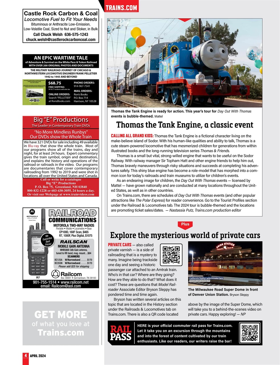 Trains Magazine Subscriptions and April 2024 Issue | Pocketmags