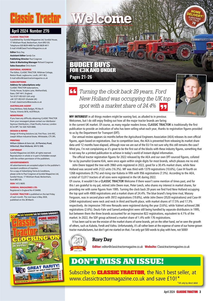 Classic Tractor Magazine Subscriptions and April 2024 Issue | Pocketmags