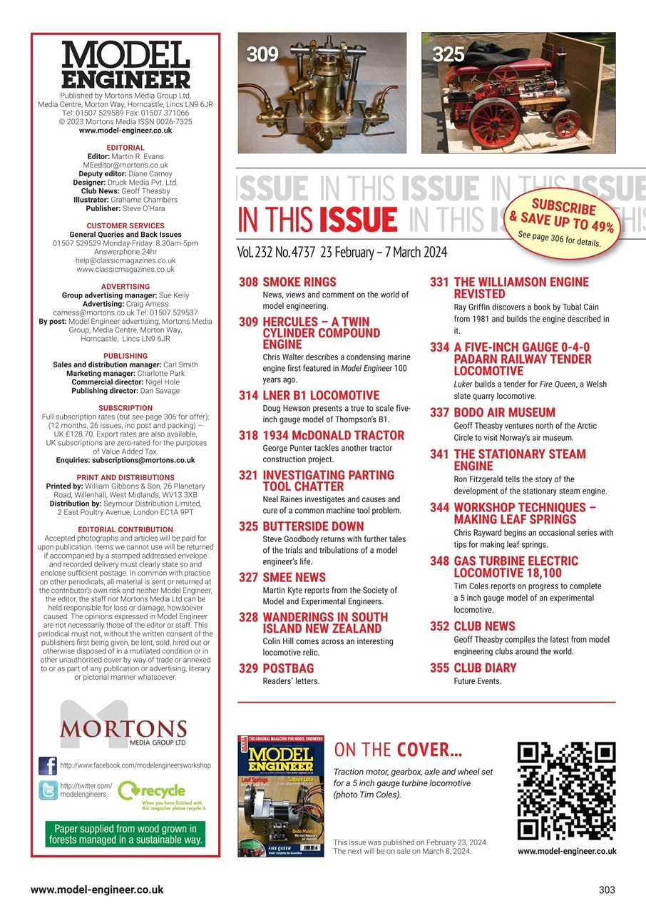Model Engineer Magazine Subscriptions and Issue 4737 Issue | Pocketmags