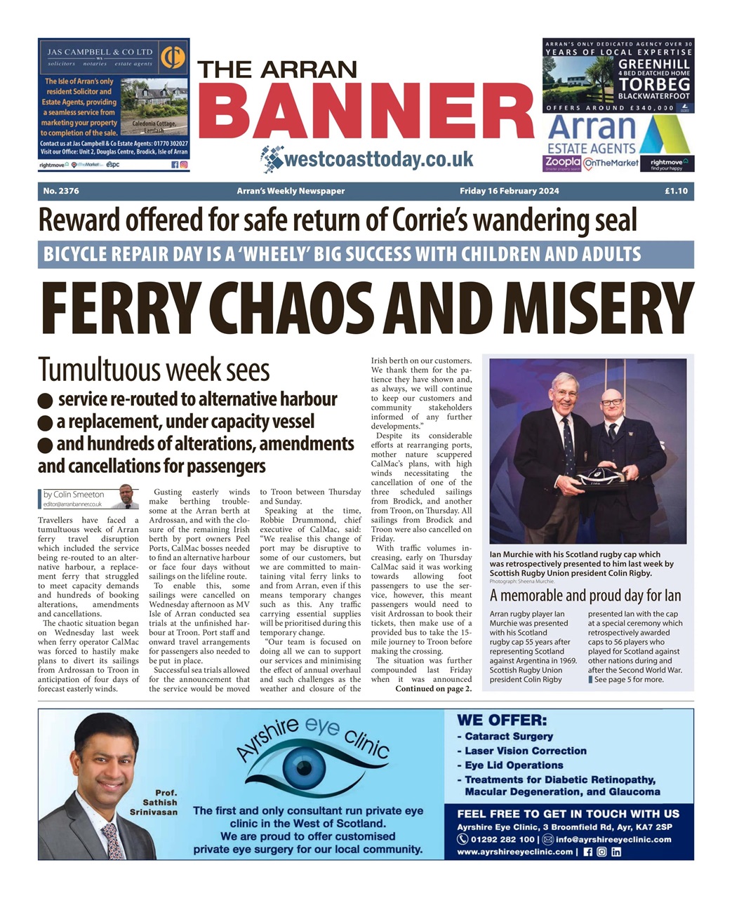 Arran Banner Magazine - Friday, February 16, 2024 Back Issue