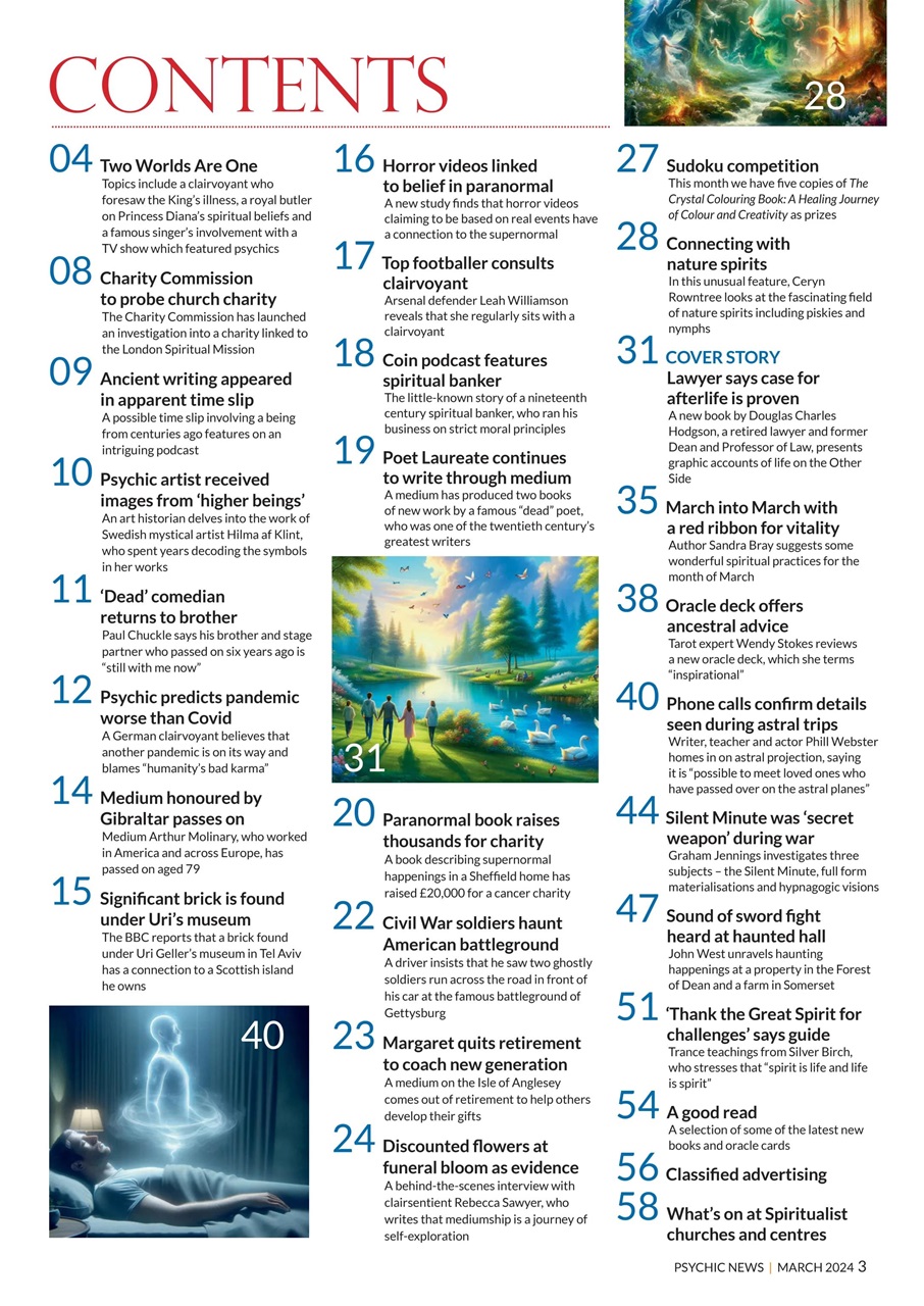 Psychic News Magazine Subscriptions and March 2024 Issue | Pocketmags