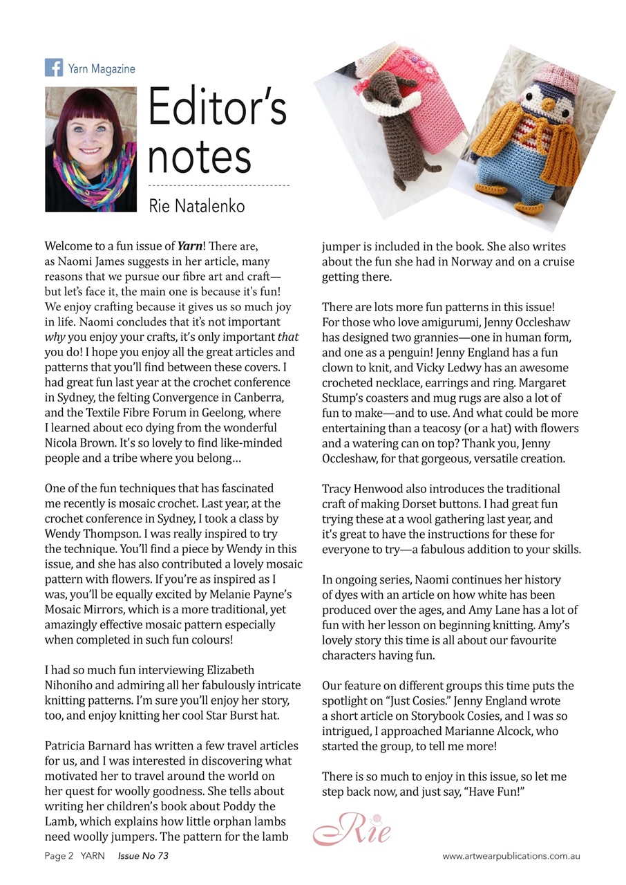 Yarn Magazine Subscriptions and Yarn Mag Issue 73 Issue