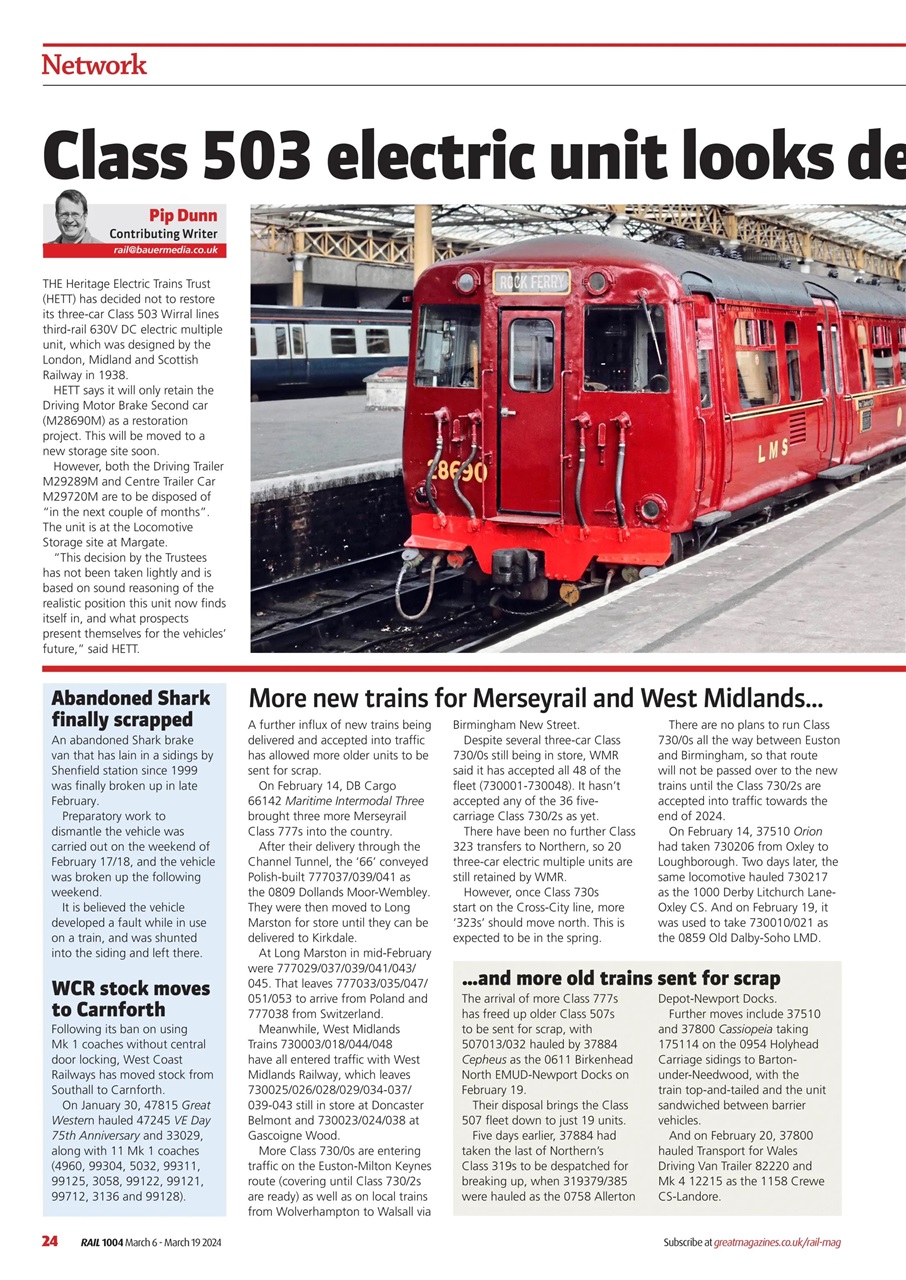 Rail Magazine - 1004 Back Issue