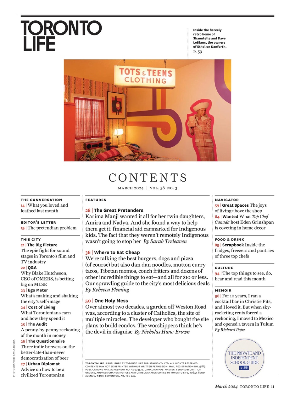 Toronto Life Magazine - March 2024 Back Issue