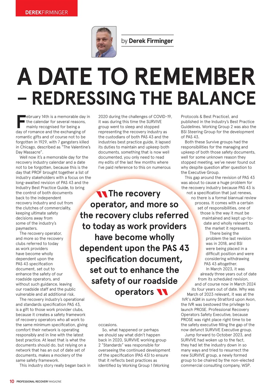 Professional Recovery Magazine - Issue 391 Back Issue
