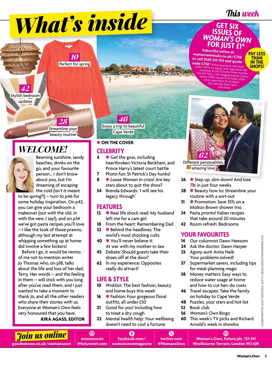 Woman's Own Magazine - 18-Mar-2024 Back Issue