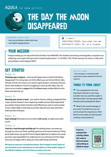 Aquila Magazine - The day the moon disappeared Back Issue