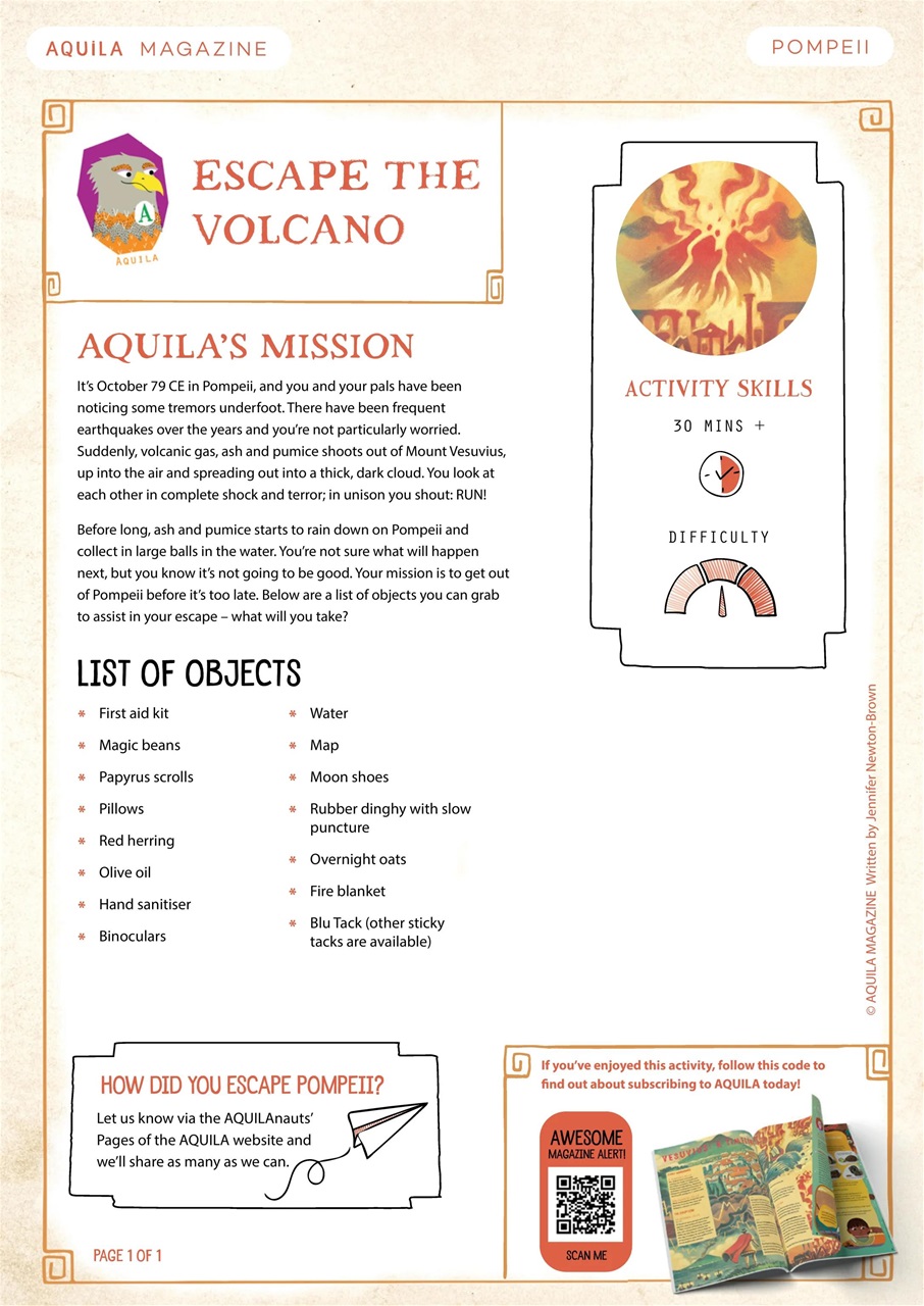 Aquila Magazine - Escape the volcano Back Issue