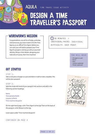 Aquila Magazine - Time Travel Activity Retour à l'édition précédente