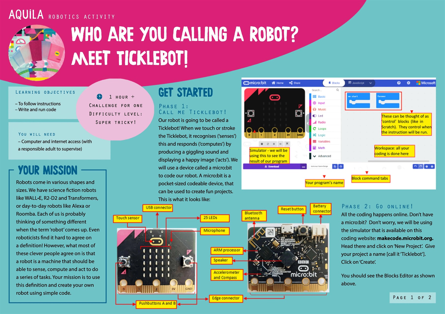 Aquila Magazine - Meet Ticklebot Back Issue
