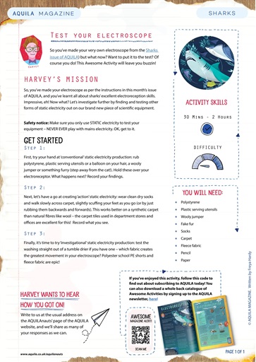 Aquila Magazine - Test an Electroscope aquila childrens magazine ...