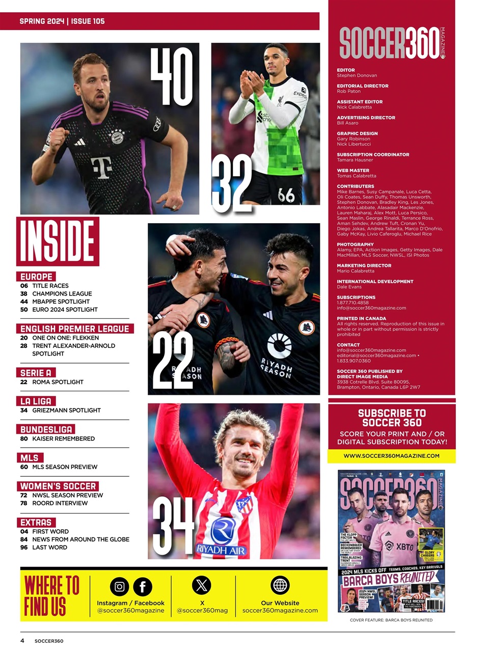 Soccer 360 Magazine Subscriptions and Spring 2024 Issue | Pocketmags