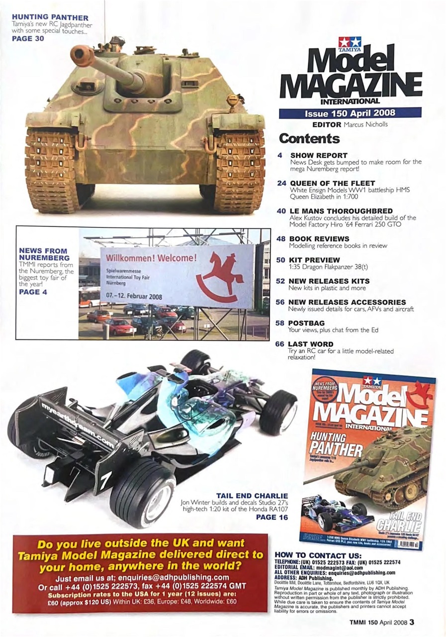 Tamiya Model Magazine - 150 Back Issue