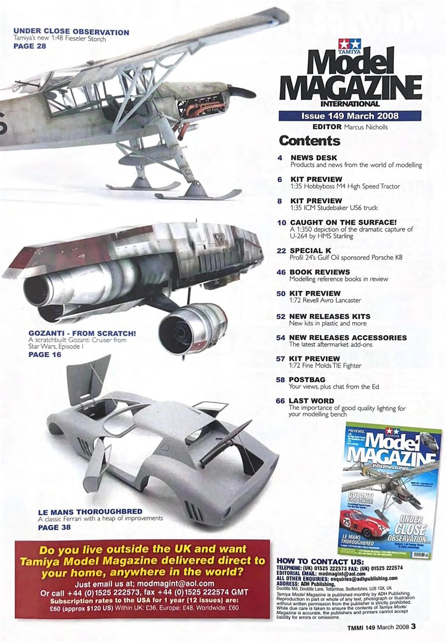 Tamiya Model Magazine - 149 Back Issue