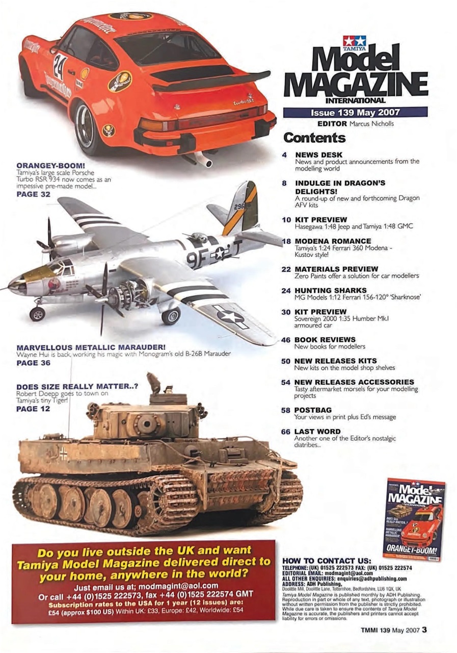 Tamiya Model Magazine - 139 Back Issue