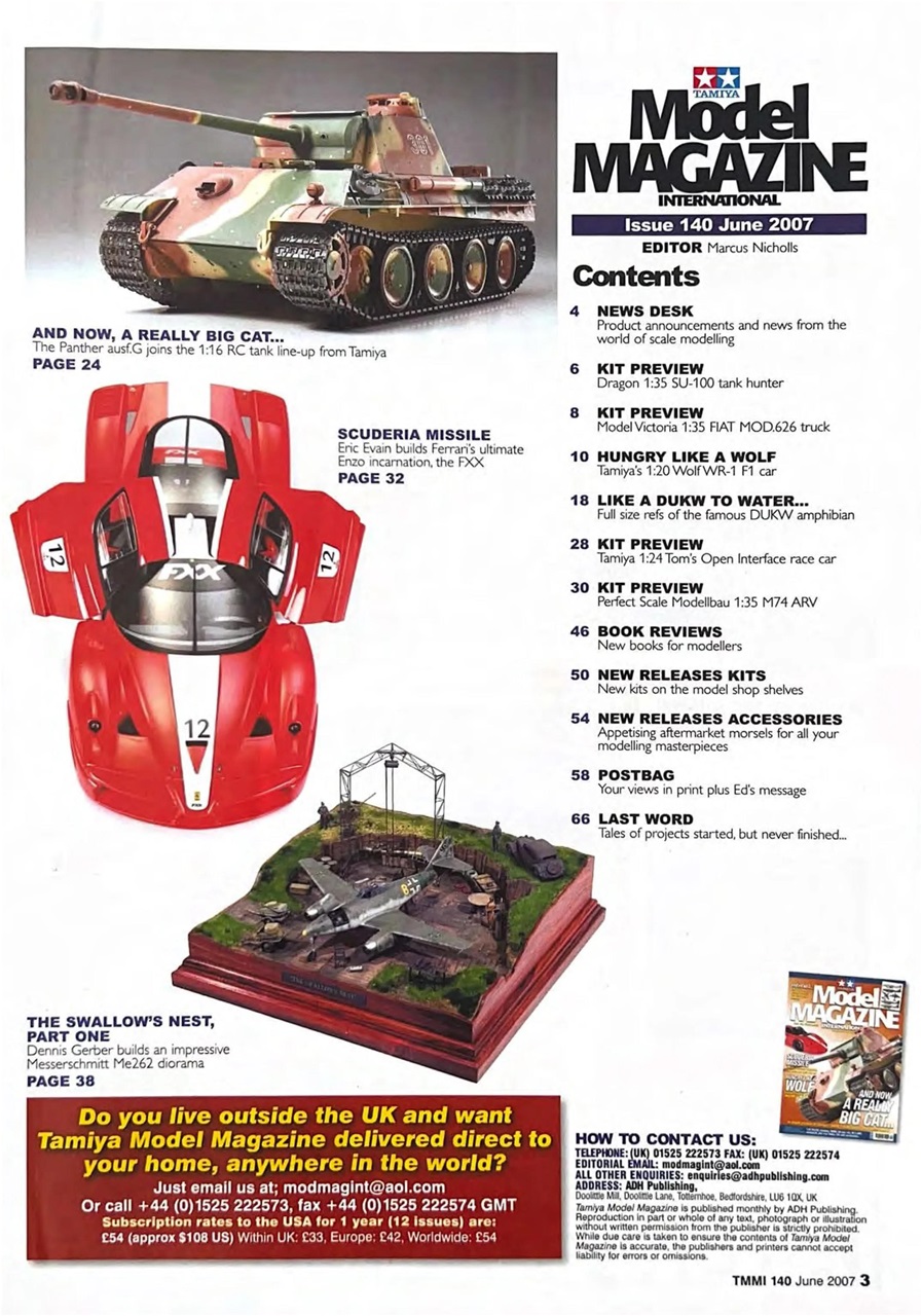 Tamiya Model Magazine - 140 Edición anterior