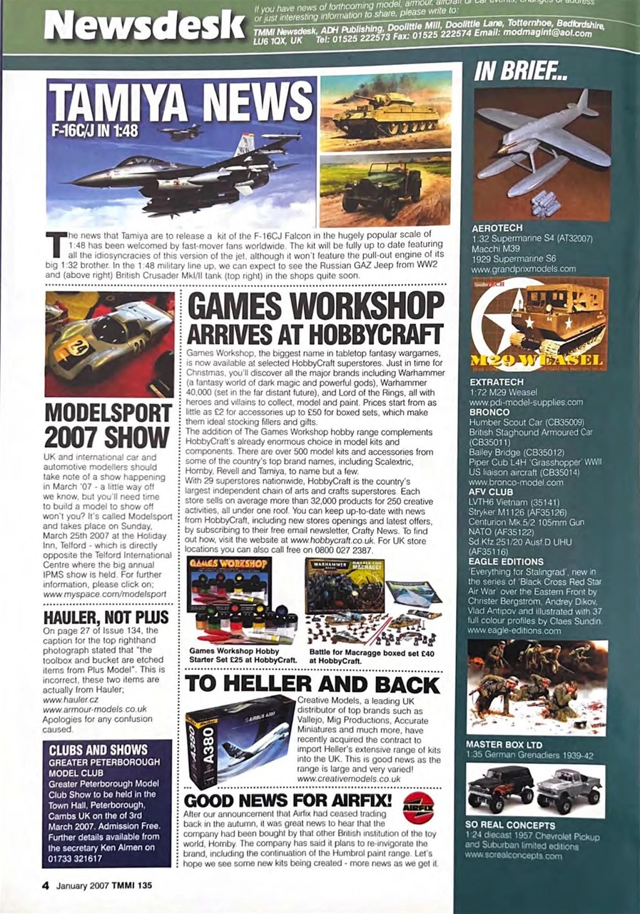 Tamiya Model Magazine - 135 Back Issue