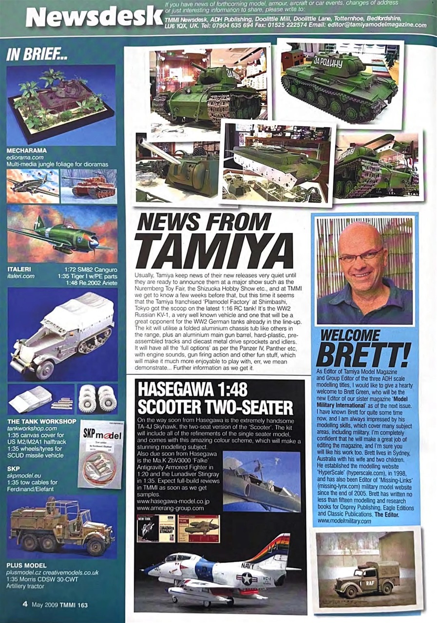 Tamiya Model Magazine - 163 Back Issue