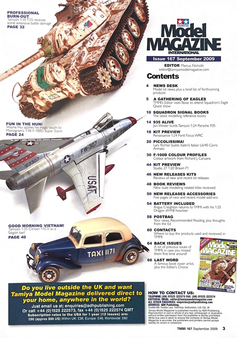 Tamiya Model Magazine - 167 Back Issue