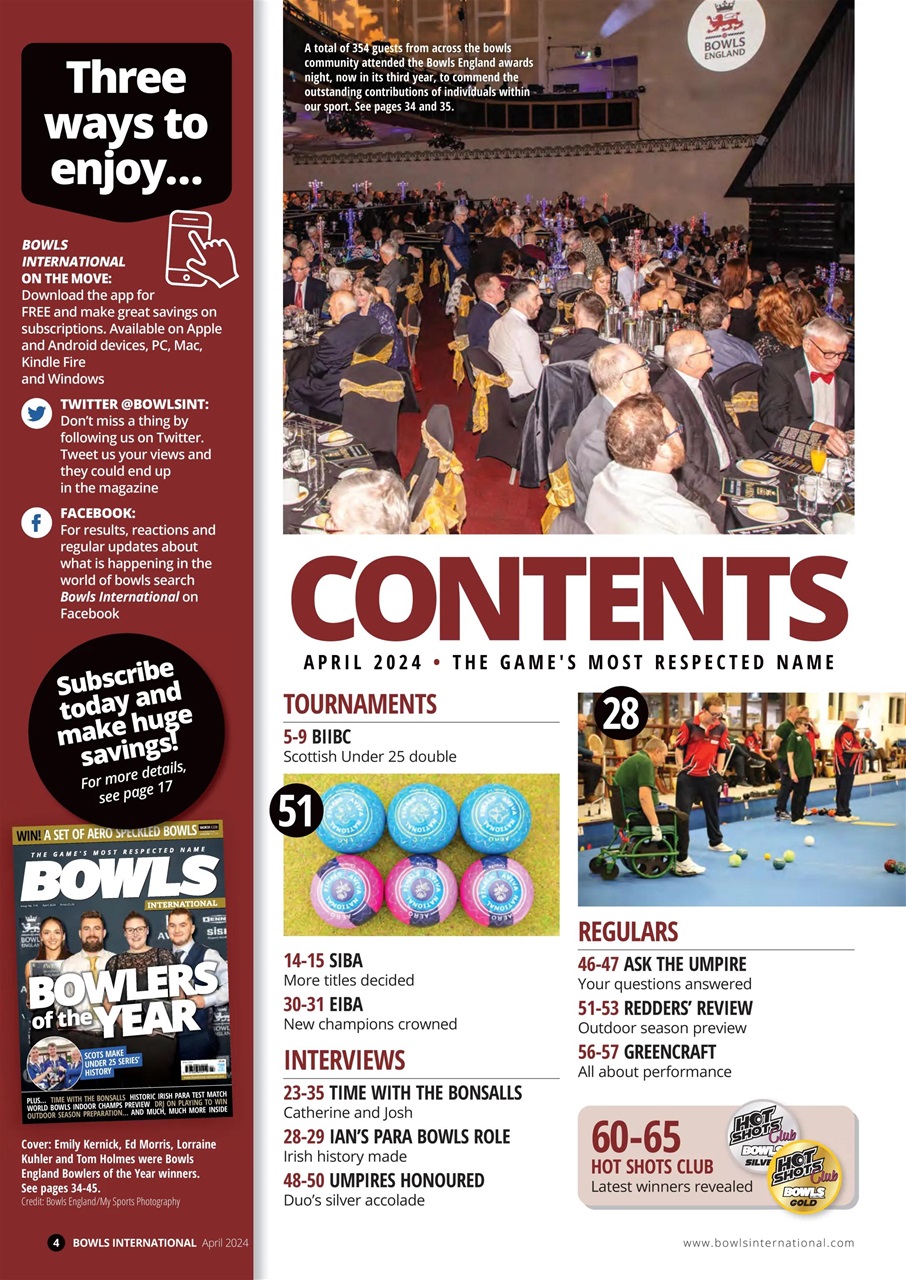 Bowls International Magazine Subscriptions and April 2024 Issue ...