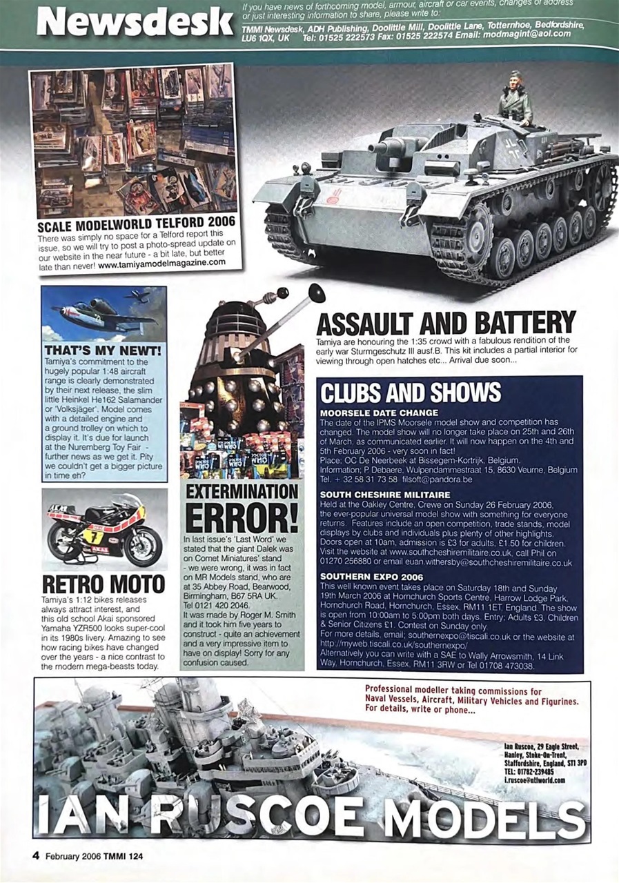 Tamiya Model Magazine - 124 Back Issue